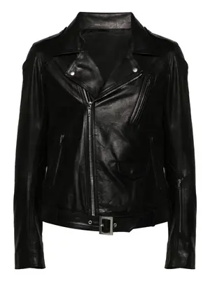 Rick Owens Lukes Stooges Leather Jacket - Black