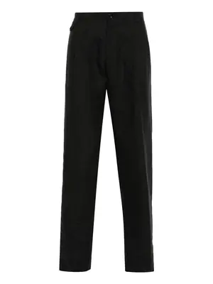 Dolce & Gabbana Chambray Linen Tapered Trousers - Black
