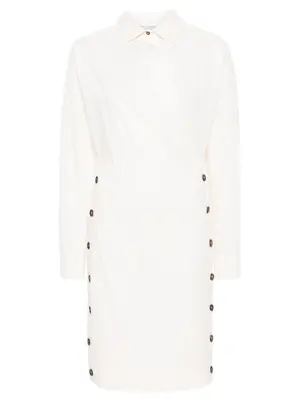 Philosophy Di Lorenzo Serafini Poplin Wrap Mini Dress - Neutrals