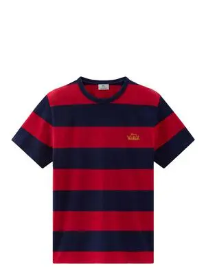Woolrich Logo-print Striped T-shirt - Red
