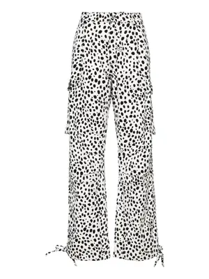 Moschino Spot-print Cargo Trousers - White