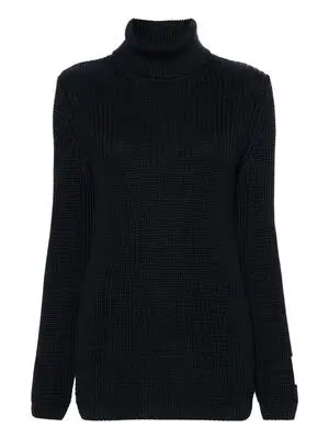 Moschino Classic Turtleneck Cotton Jumper - Blue