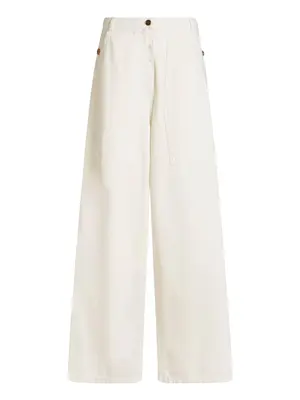 Etro Jacquard Wide-leg Jeans - White