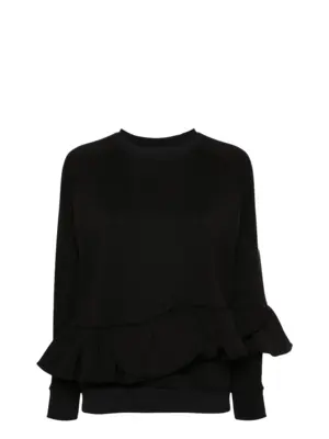 IOANA CIOLACU Ioana Ciolacu Liquorice Peplum Sweatshirt
