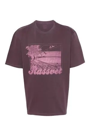RASSVET Graphic-print Cotton T-shirt - Purple