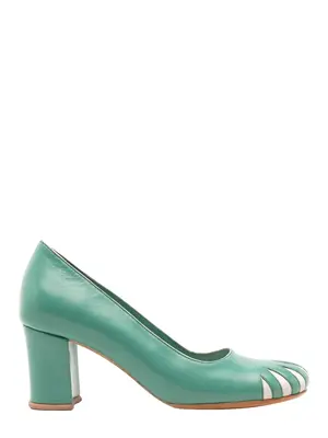 STUDIO CHOFAKIAN 55mm Leather Pumps - Green