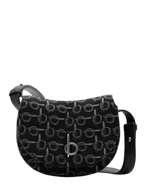 Burberry Mini Rocking Horse B-pattern Crossbody Bag - Black
