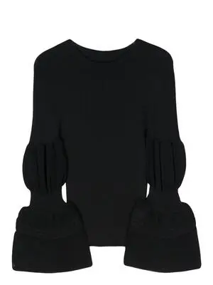 Issey Miyake Fine-ribbed Top - Black