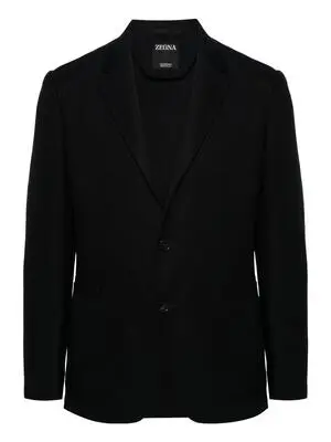 Zegna Single-breasted Wool Blazer - Blue