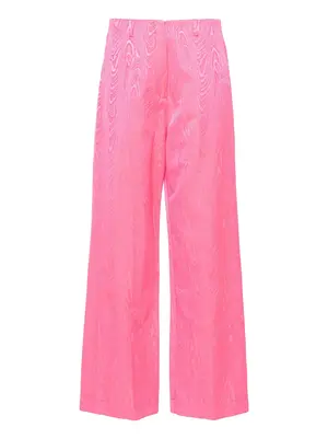 FORTE_FORTE Patterned Jacquard Straight-leg Jeans - Pink