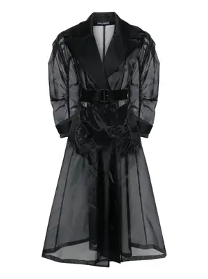 Dolce & Gabbana Double-breasted Long Coat - Black
