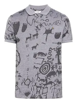 VIVIENNE WESTWOOD Graphic-print Polo Shirt - Grey