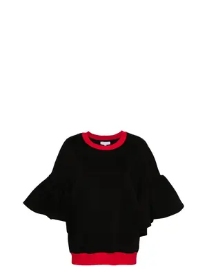 IOANA CIOLACU Contrasting-trim Sweatshirt - Black