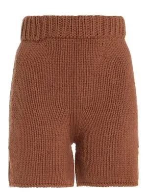 NIA THOMAS Paulo Knit-cotton Shorts - Brown