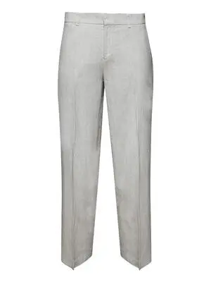 MISBHV Washed Linen Tailored Trousers Off White