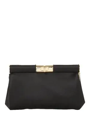 Dolce & Gabbana Satin Convertible Shoulder Bag - Black