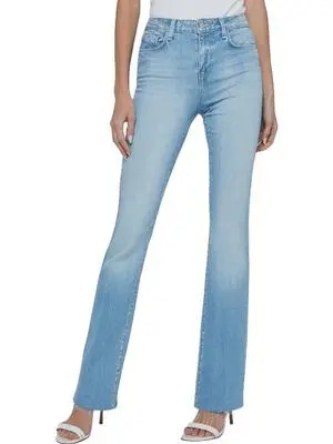 L'Agence Ruth Raw Hem Straight Leg Jeans - Barker