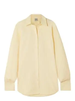 TOTÊME Organic Cotton-poplin Shirt - Yellow