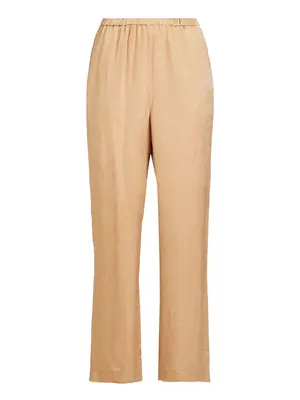 Solid & Striped The Ellis Crinkled Satin Pants - Sand