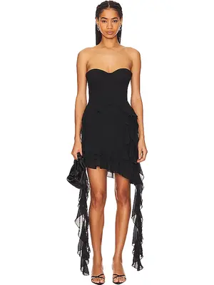 MORE TO COME Hattie Mini Dress - Black