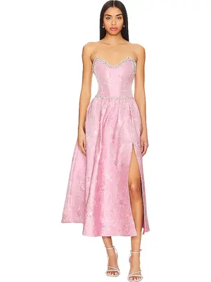 V. CHAPMAN Lucia Corset Midi Dress - Orchid Haze Windsor