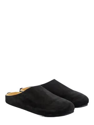 THE ROW Hudson Suede Mules - Black