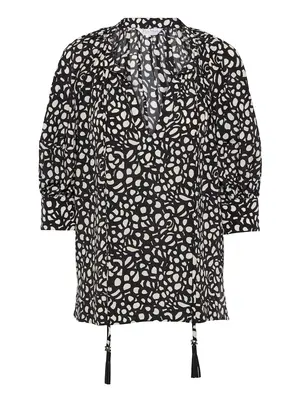 Max Mara Emy Printed Blouse - Black