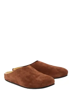 THE ROW Hugo Suede Mules - Brown