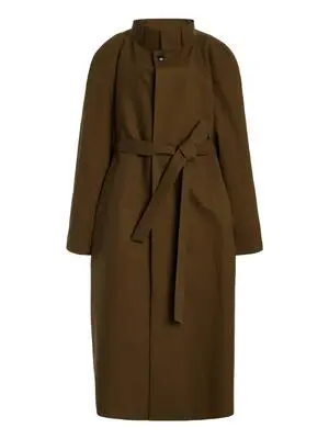 MARIE ADAM-LEENAERDT Convertible Cotton Trench Coat