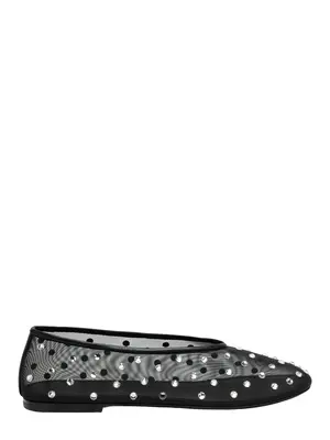 Khaite Marcy Crystal-embellished Ballet Flats - Black