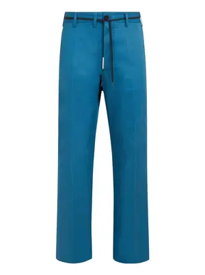 Marni Tied Waistband Straight-leg Trousers - Blue