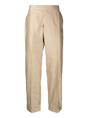 Alexander McQueen Mid-rise Straight-leg Trousers - Neutrals
