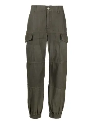 Alexander McQueen Panelled Cotton Cargo Trousers - Green