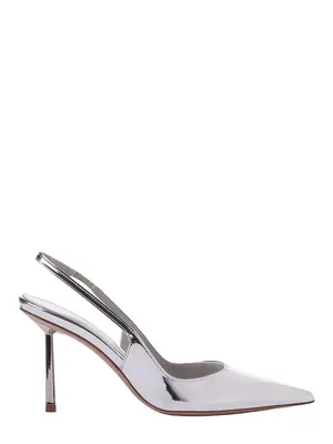LE SILLA Bella 80mm Metallic Slingback Pumps - Silver