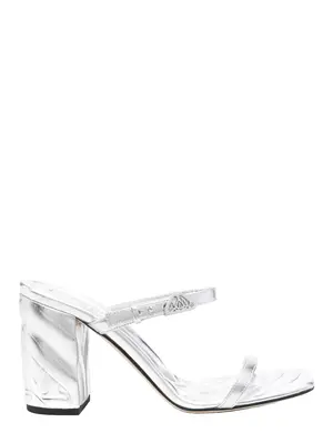 Alexander McQueen 85mm Seal Sandals - Silver