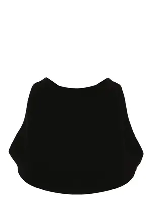 Gauchere Sleeveless Crop Top - Black