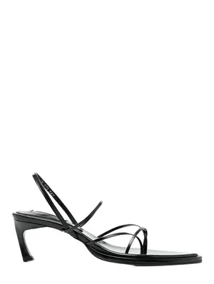REIKE NEN Garo 60mm Leather Slingback Sandals - Black