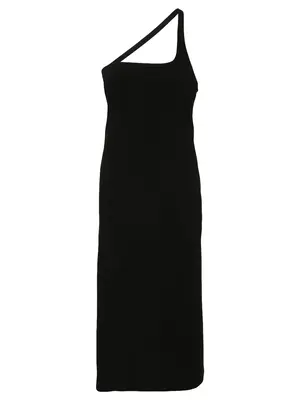 Gauchere Halterneck Midi Dress - Black