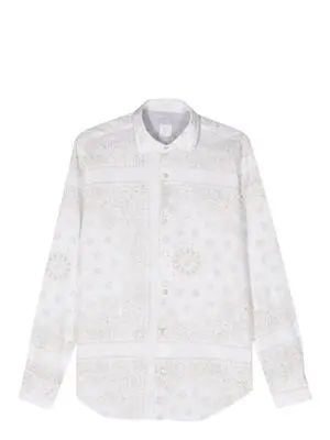 Eleventy Paisley-print Button-up Shirt - Neutrals
