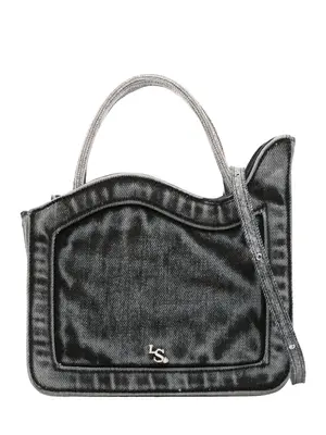 LE SILLA Ivy Distressed Denim Mini Bag - Black