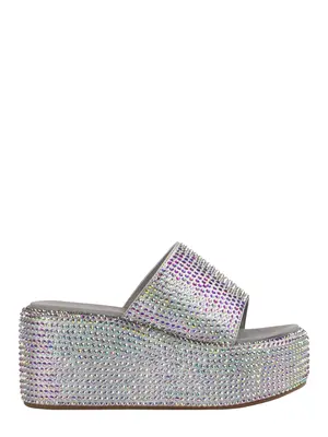 LE SILLA 80mm Aiko Sandals - Silver