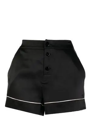 Agent Provocateur High-waisted Pyjama Shorts - Black