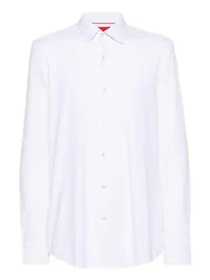 Hugo Classic-collar Slim-cut Shirt - White