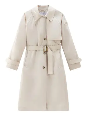 Woolrich Single-breasted Belted Trench Coat - Neutrals