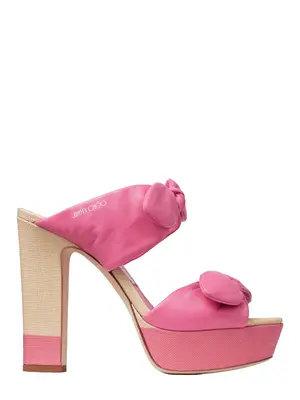 JIMMY CHOO Rua 120mm Platform Mules - Pink