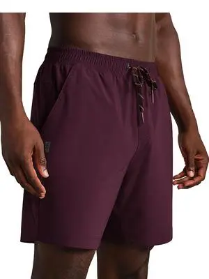 RHONE Pursuit 7" Drawstring Shorts - Mulberry