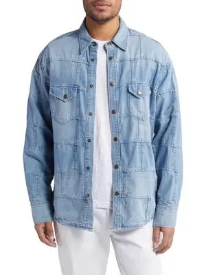 Billy Reid Patchwork Shoals Overshirt - Denim