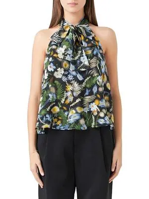 ENDLESS ROSE Endless Rose Floral Chiffon Top