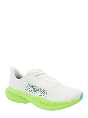Hoka HOKA Mach 6 Running Shoe White/neon Lime