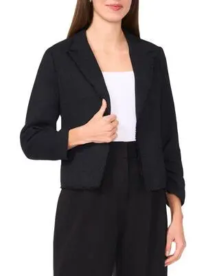 Halogen Halogen(r) Raw Hem Crop Blazer Rich Black 060